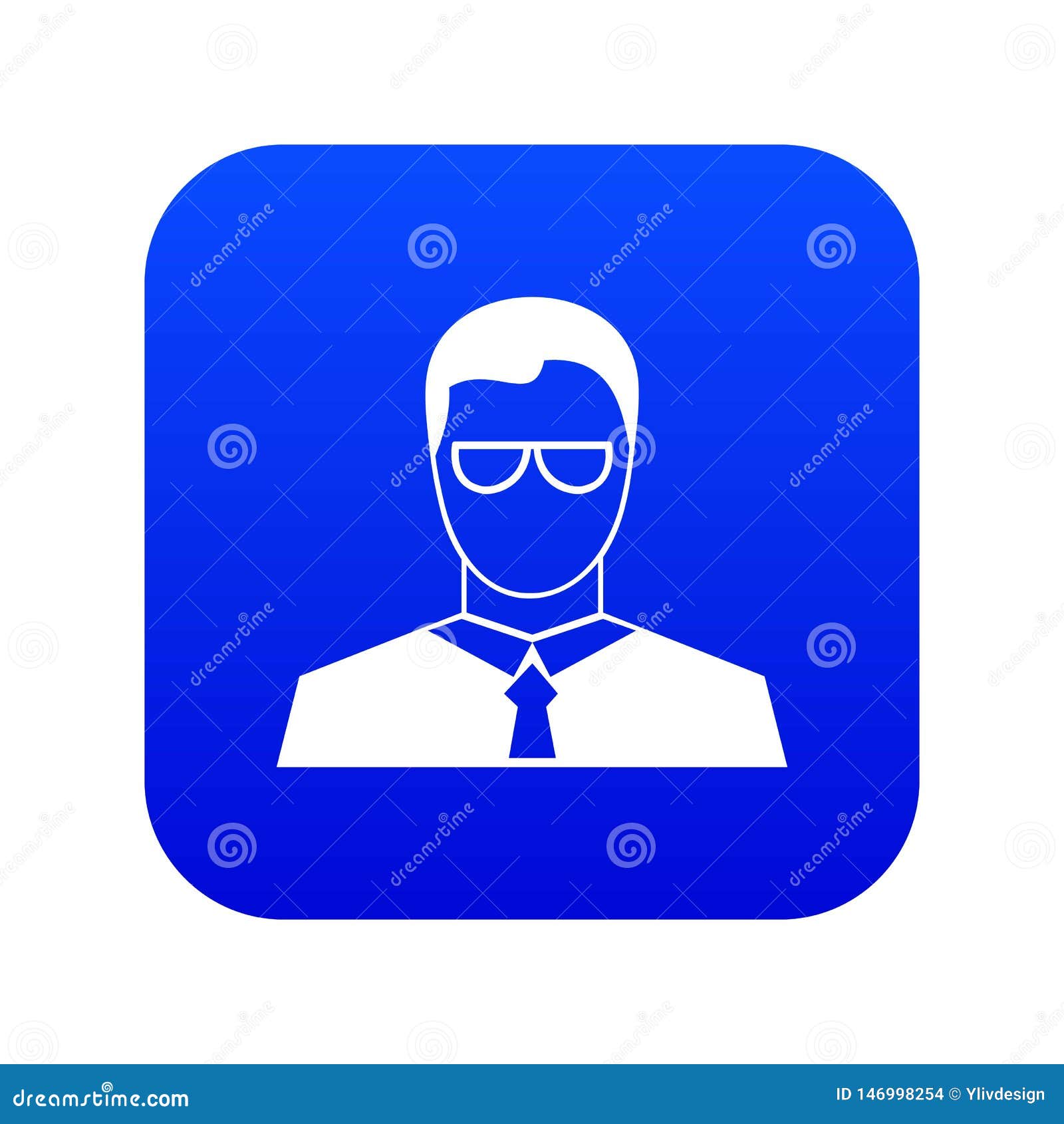 Teacher icon digital blue stock vector. Illustration of lecturer ...