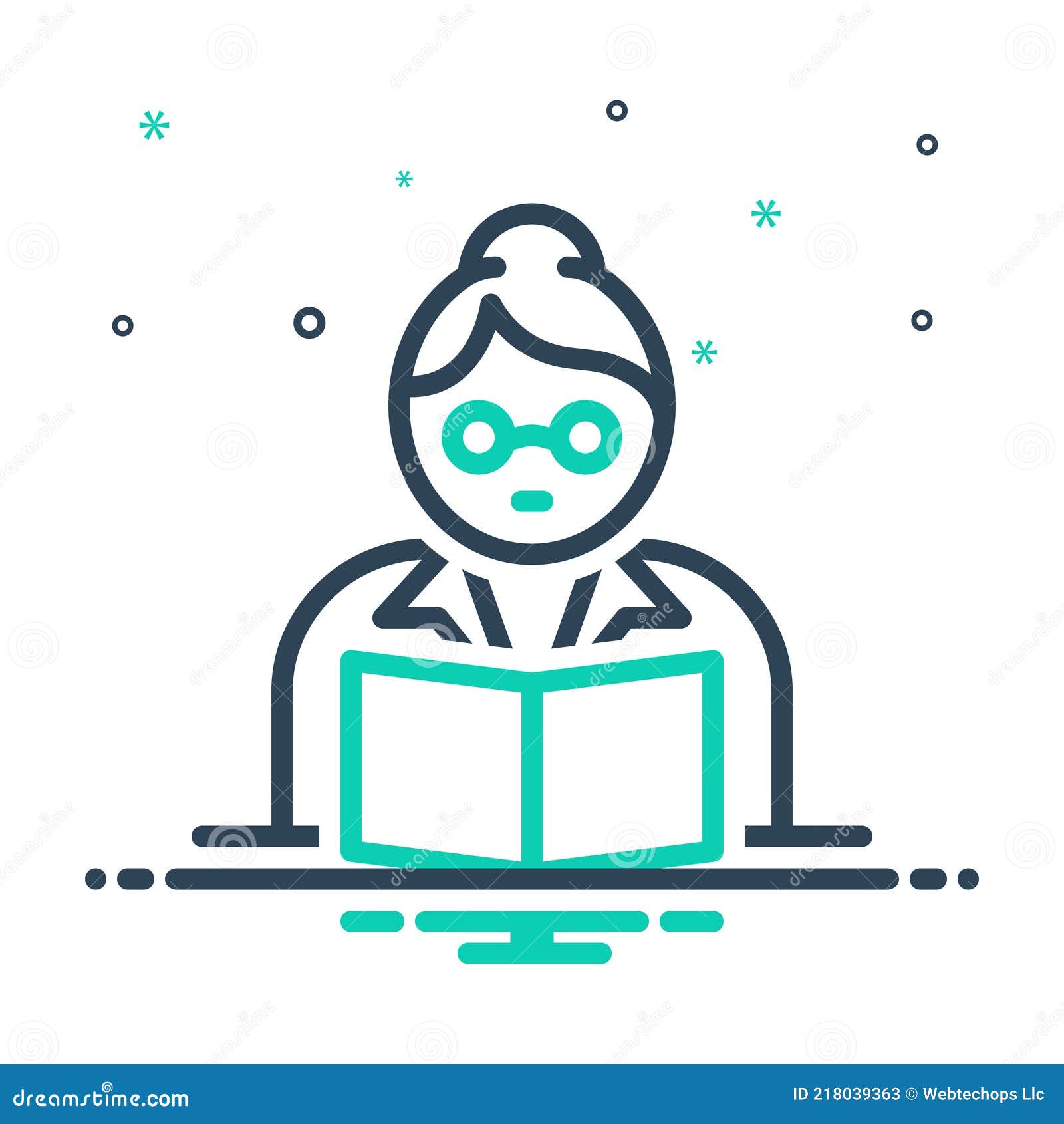 Mix Icon for Teacher, Educator and Instructor Stock Vector ...