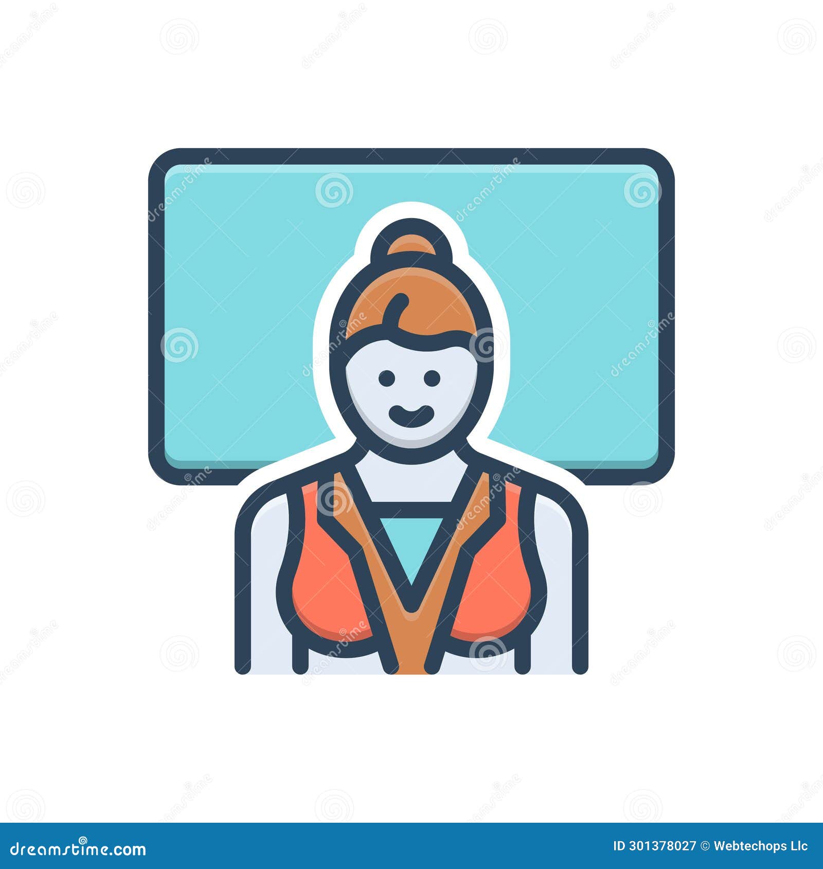 Color Illustration Icon for Teacher, Master and Teaching Stock ...