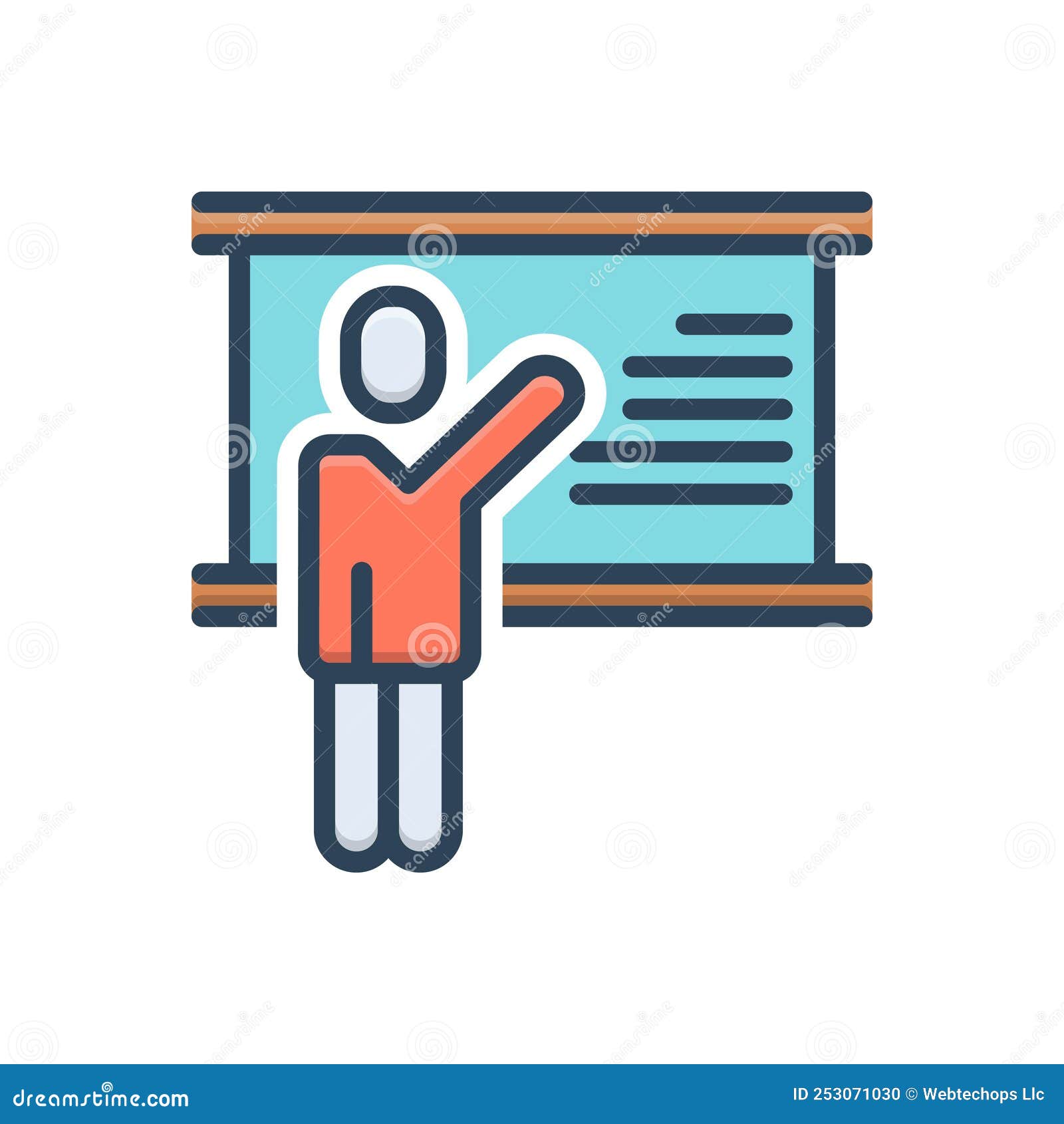 Color Illustration Icon for Teacher, Educator and Tutor Stock Vector ...