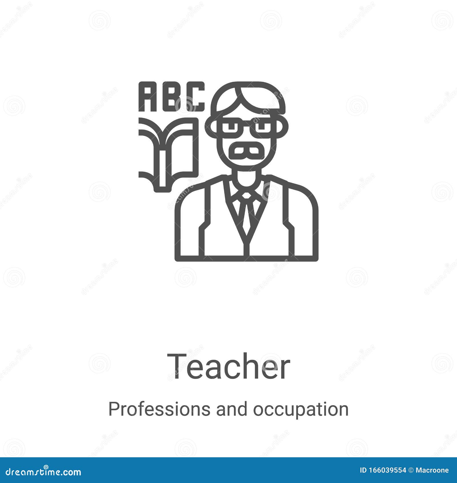 Teacher Icon Vector from Professions and Occupation Collection. Thin ...