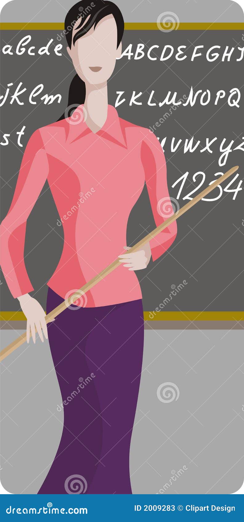 Teacher Illustration Series Stock Vector - Illustration of alphabet ...