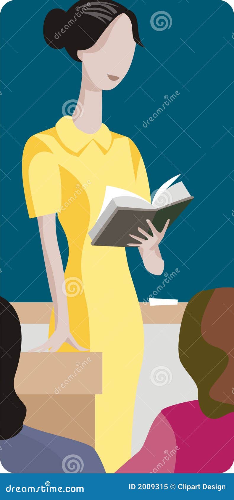 Teacher Illustration Series Stock Vector - Illustration of reading ...