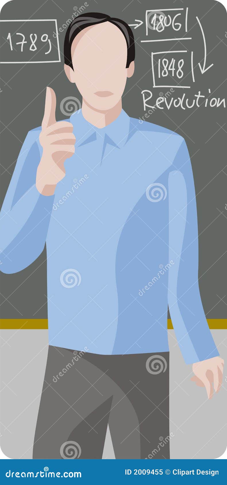 History Teacher Explains Class, Course At Tribune At Lesson. Man ...