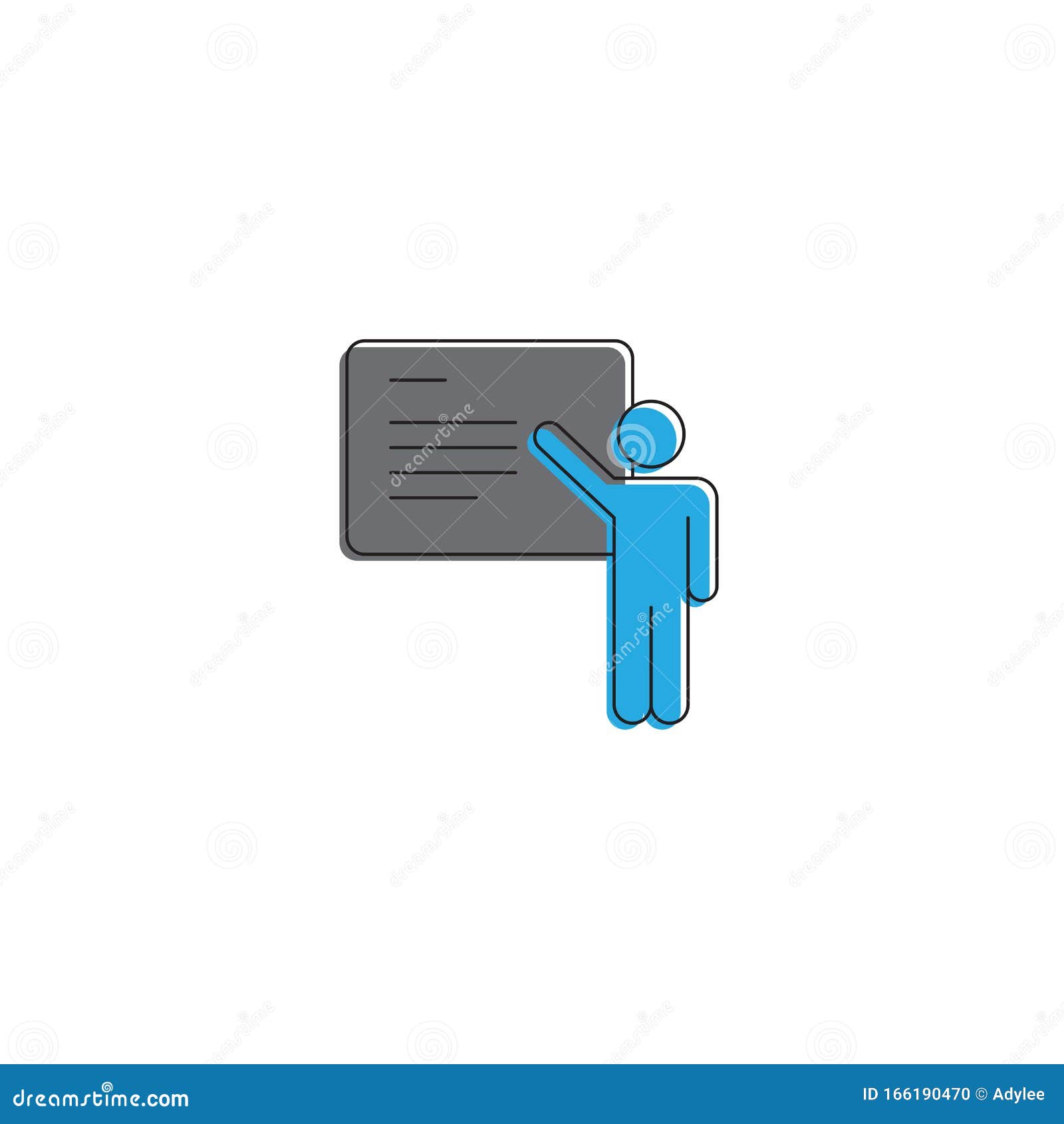 Teacher, Instructor Vector Icon Symbol Isolated on White Background ...