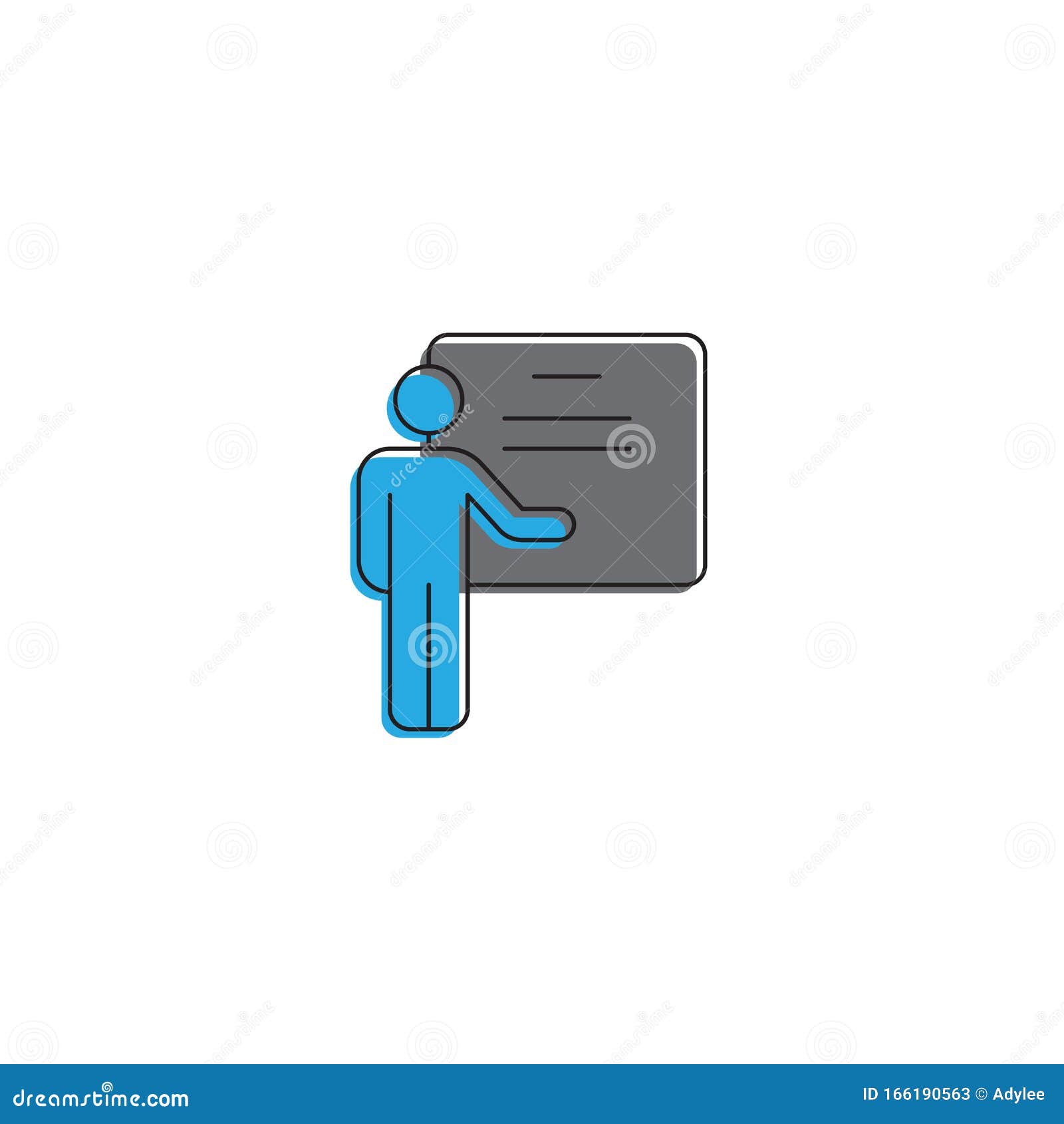 Teacher, Instructor Vector Icon Symbol Isolated on White Background ...