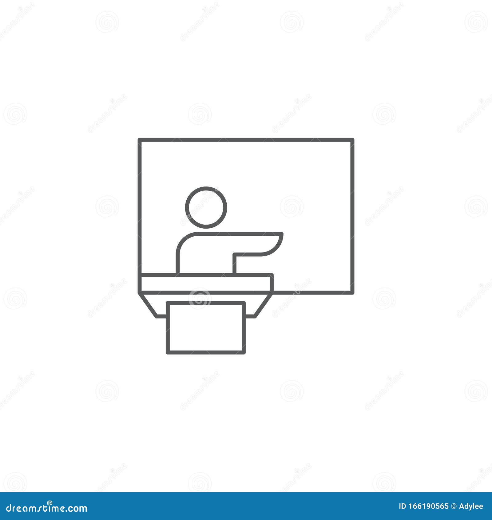 Teacher, Instructor Vector Icon Symbol Isolated On White Background ...