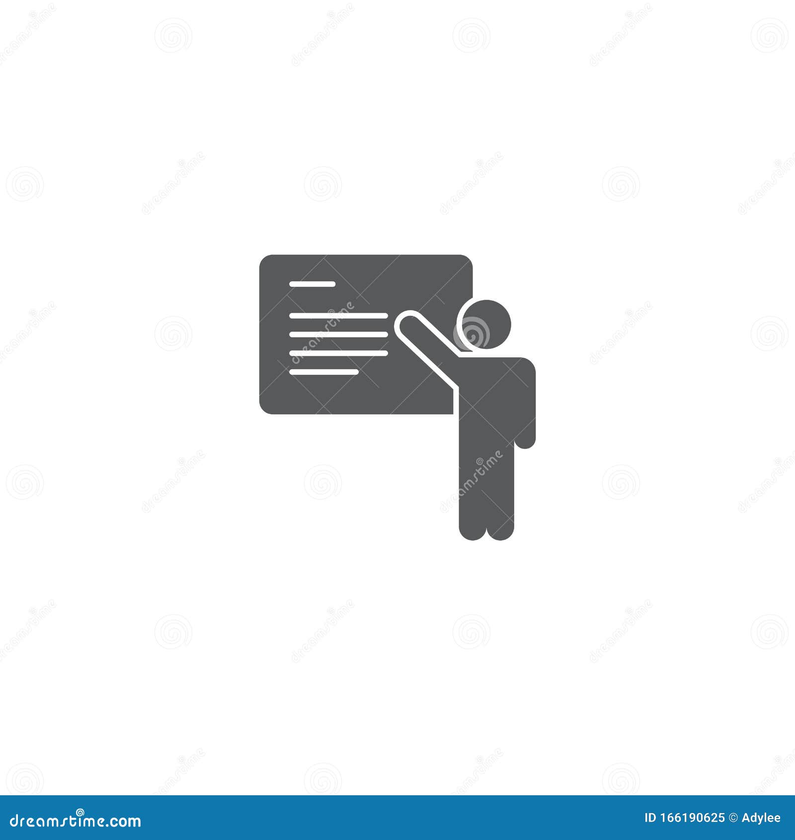 Teacher, Instructor Vector Icon Symbol Isolated On White Background ...