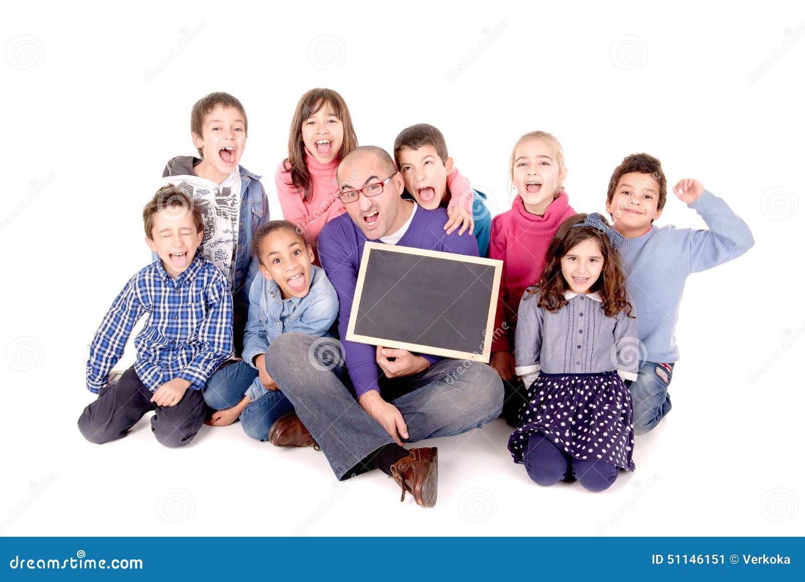 Teacher and kids stock image. Image of cute, preschooler - 51146151