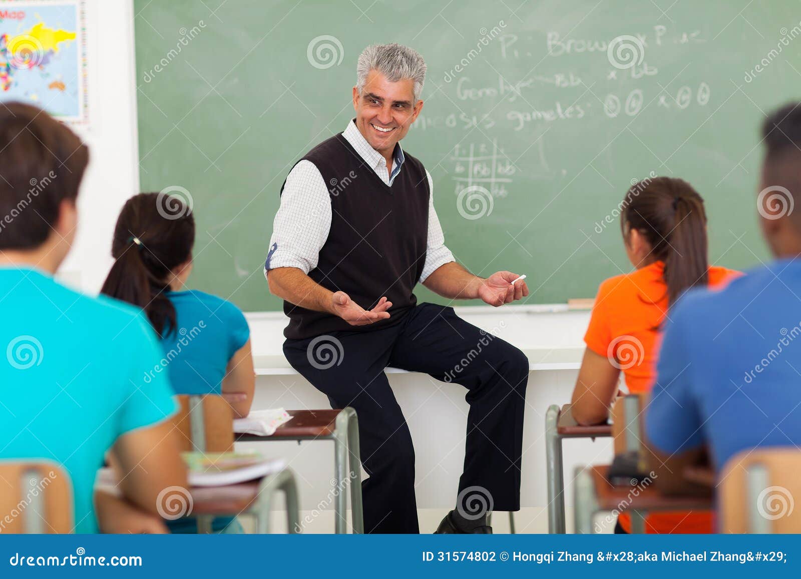 Teacher lesson students stock photo. Image of classroom - 31574802