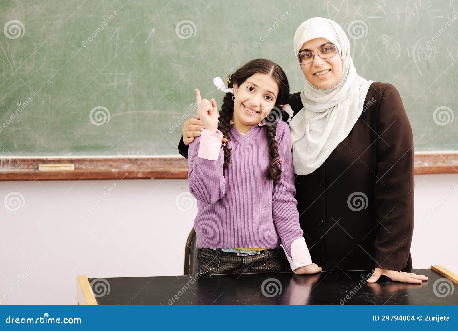 Teacher and little girl stock photo. Image of education - 29794004