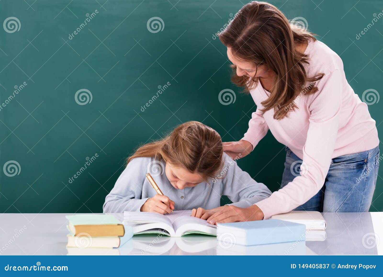 Class Work With Pencil And Geodreieck Royalty-Free Stock Photo ...