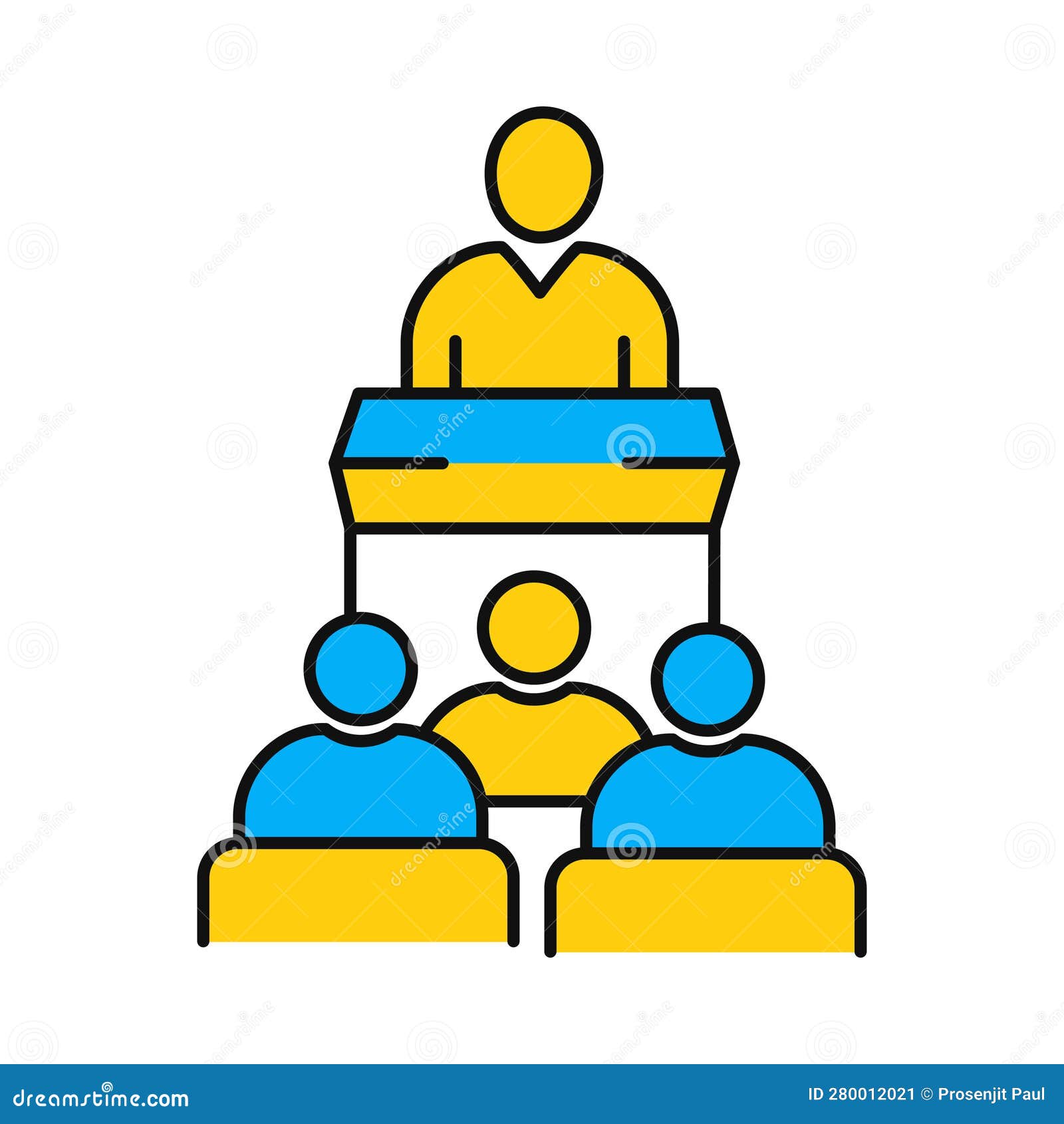 Table Training Bubbles Notebooks Icon. Simple Business Indoctrination ...