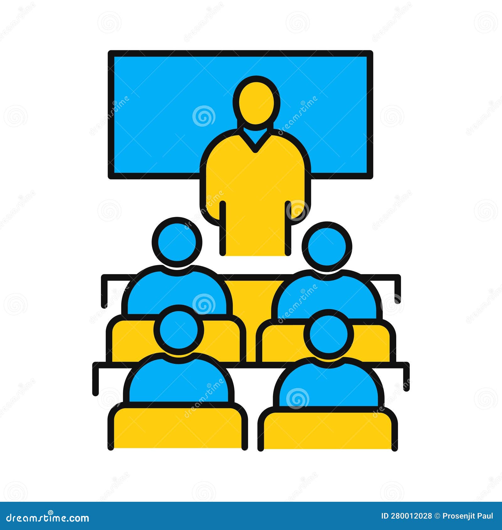 Table Training Bubbles Notebooks Icon. Simple Business Indoctrination ...