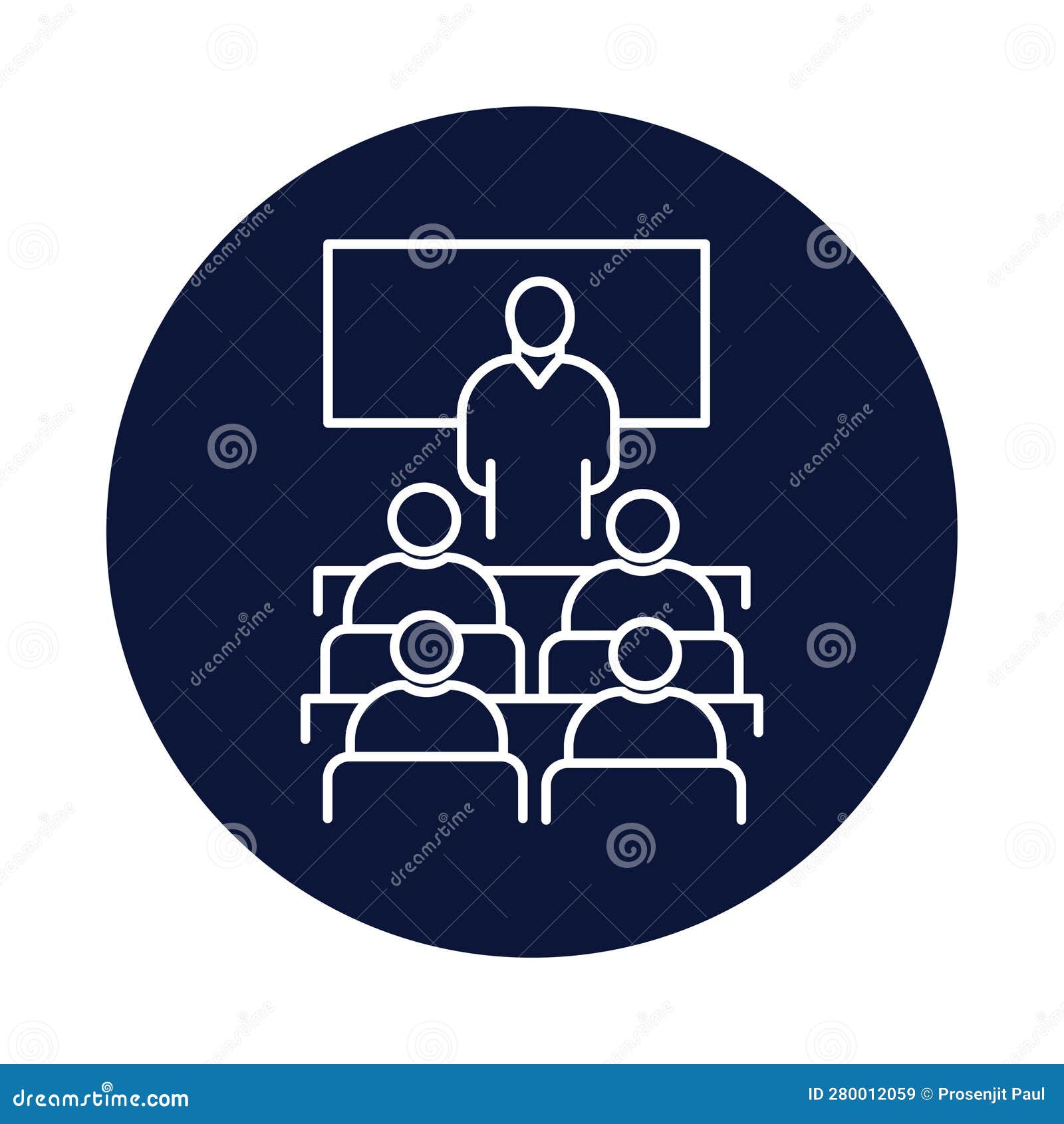 Table Training Bubbles Notebooks Icon. Simple Business Indoctrination ...