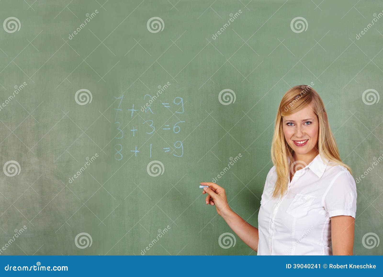 Teacher with Math Problem on Stock Image - Image of primary, teacher ...