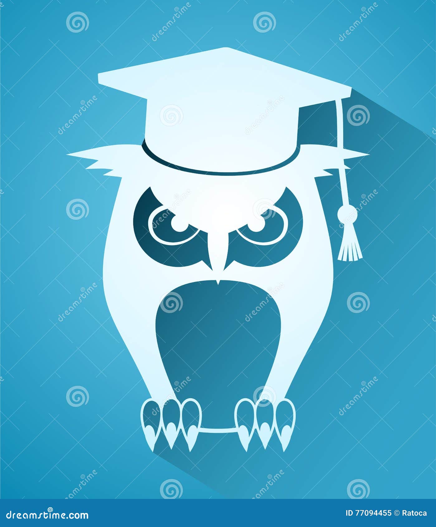 Teacher owl icon stock vector. Illustration of student - 77094455