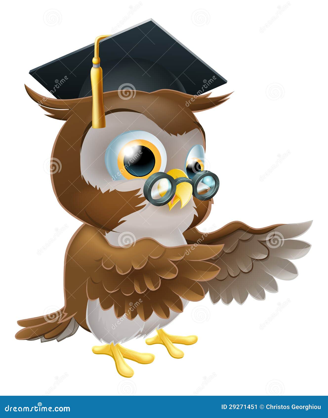 Teacher owl pointing stock vector. Illustration of sitting - 29271451