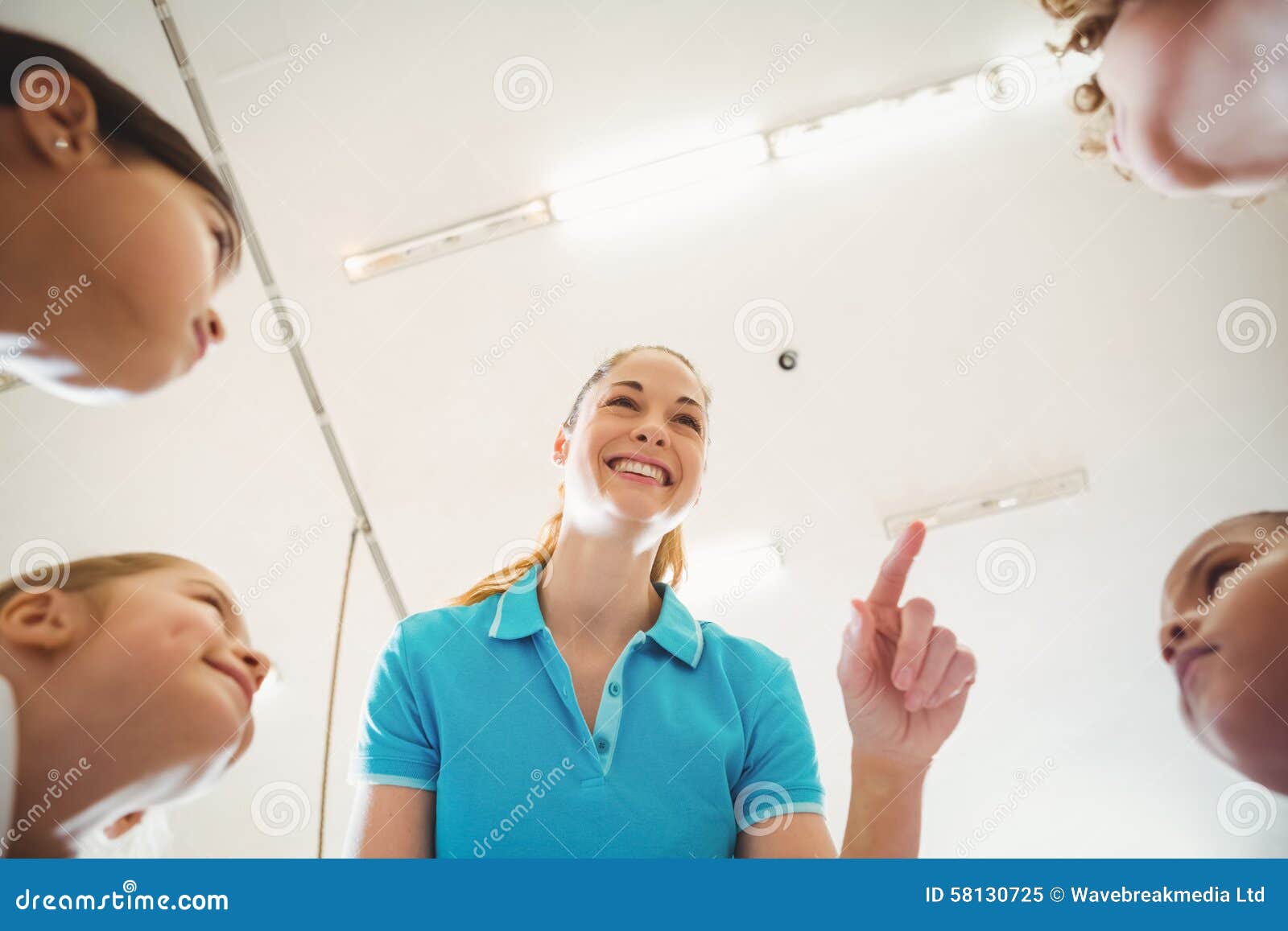 Teacher Planning with Some Students Stock Image - Image of education ...