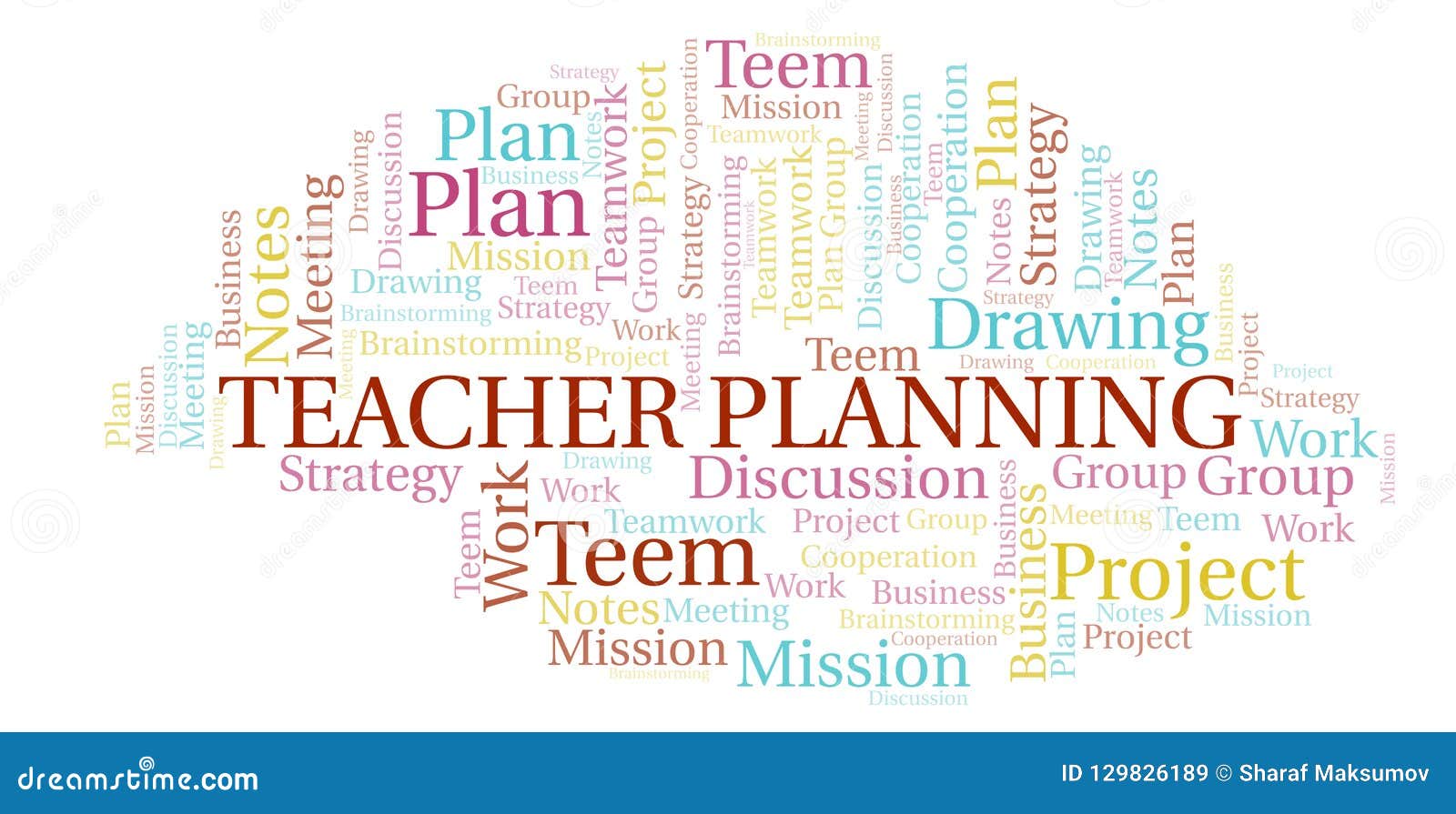 Teacher Planning Word Cloud. Stock Illustration - Illustration of ...