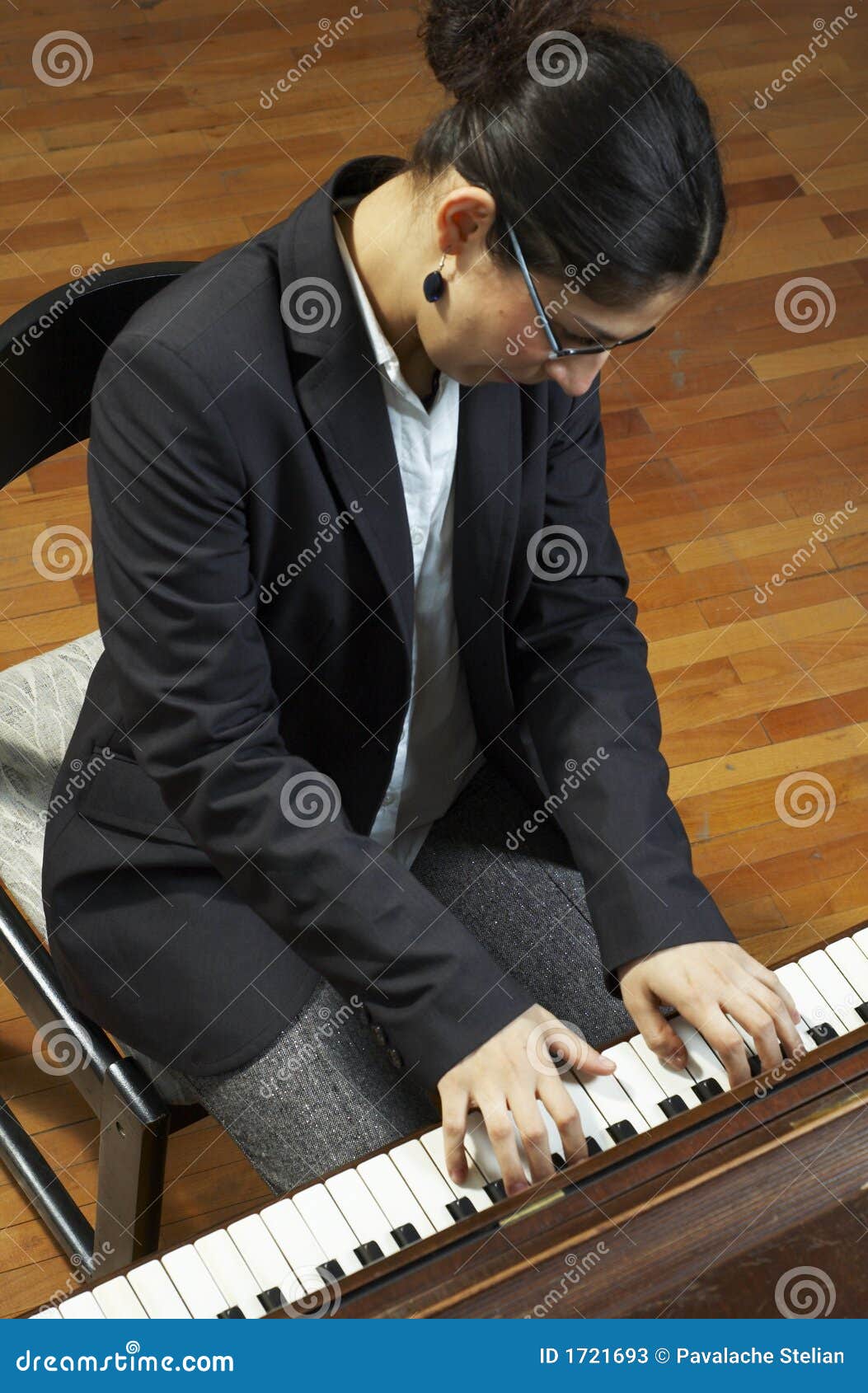 Teacher Playing Piano Keyboard Stock Image - Image of celebrated ...
