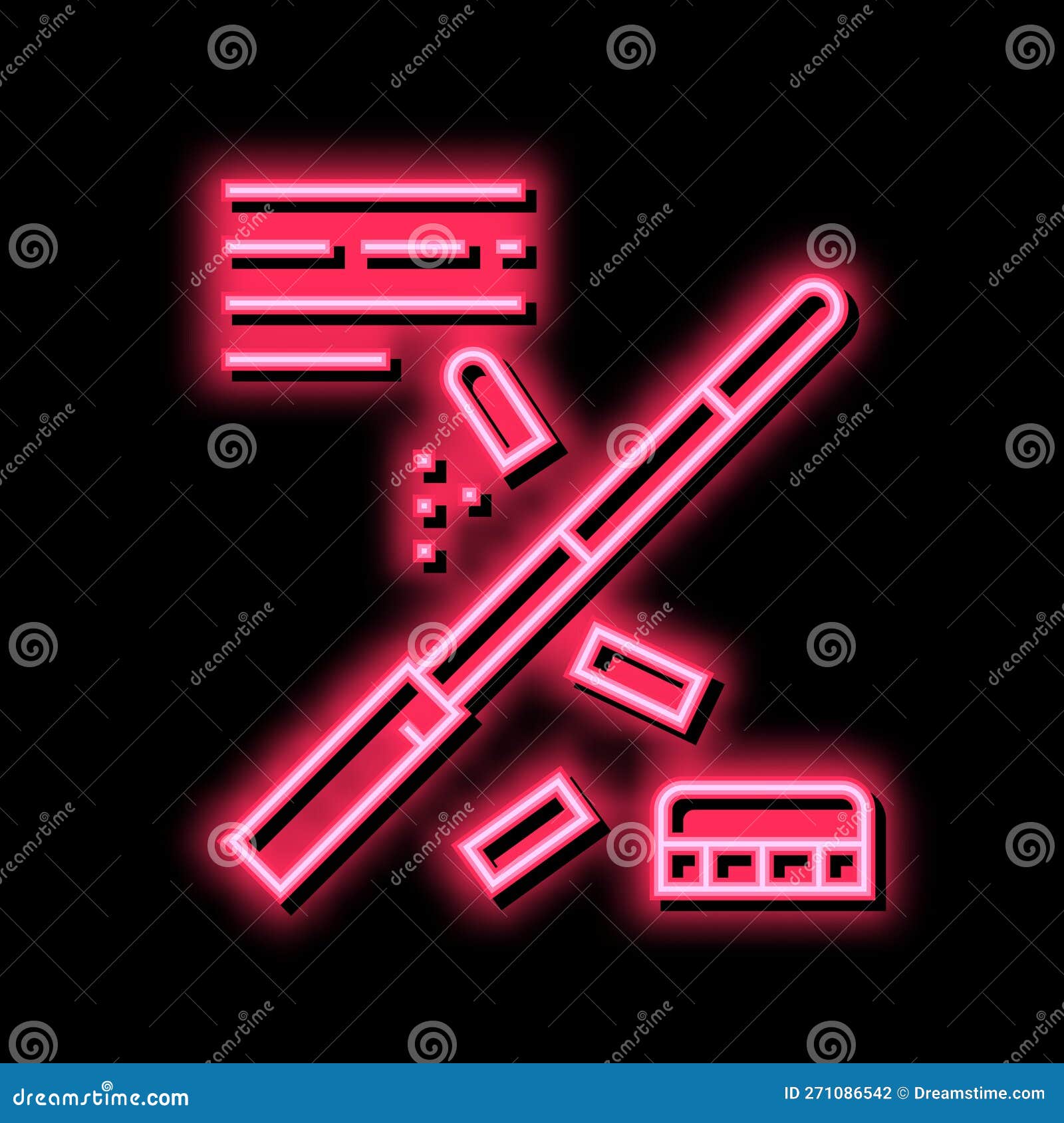 Teacher Pointer Neon Glow Icon Illustration Stock Vector - Illustration ...