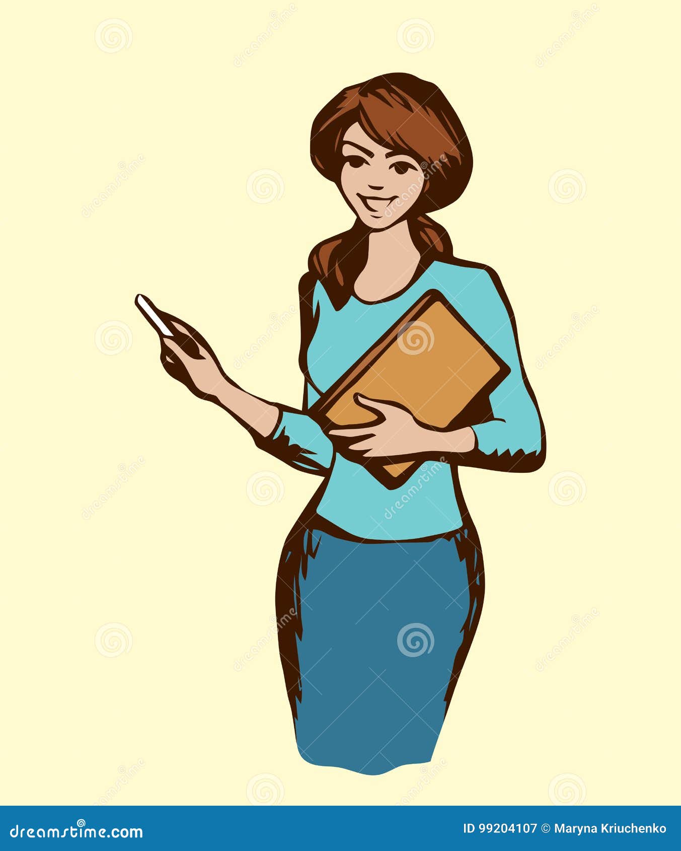 Teacher with a Pointer. Vector Drawing Stock Vector - Illustration of ...