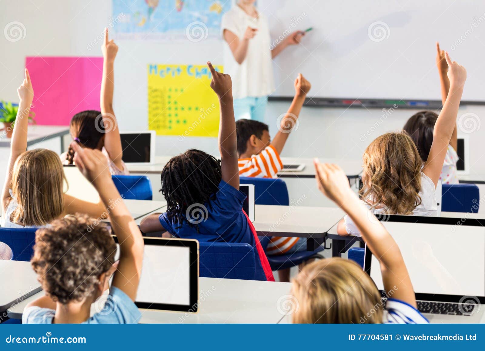 Teacher Pointing Finger On Equality Math Symbol On Whiteboard ...