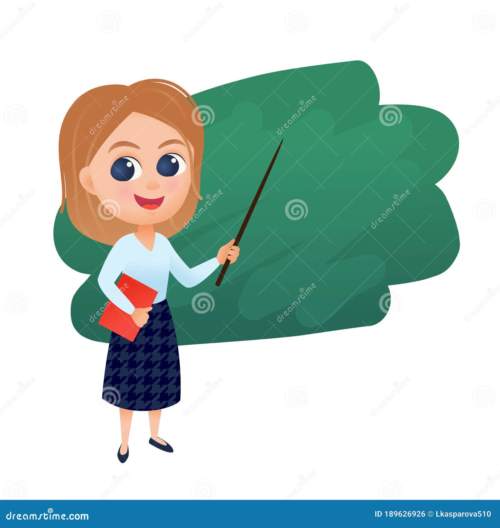 Teacher Presenter with Pointer Stock Vector - Illustration of school ...