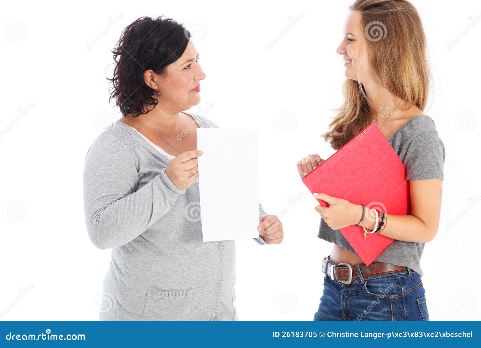 Teacher Presenting Student with Project Stock Image - Image of praise ...