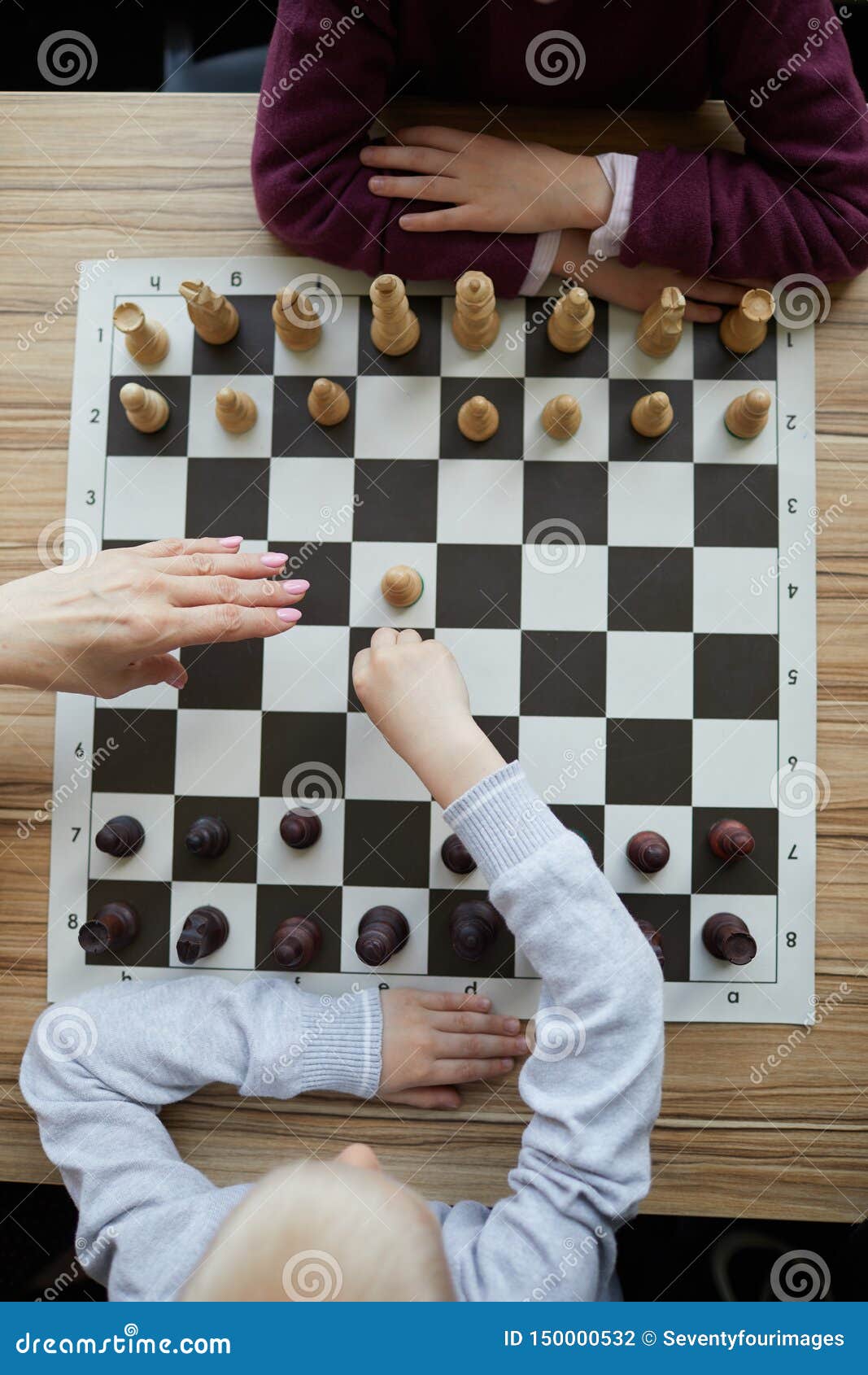 Teacher Preventing Wrong Move Stock Photo - Image of game, king: 150000532