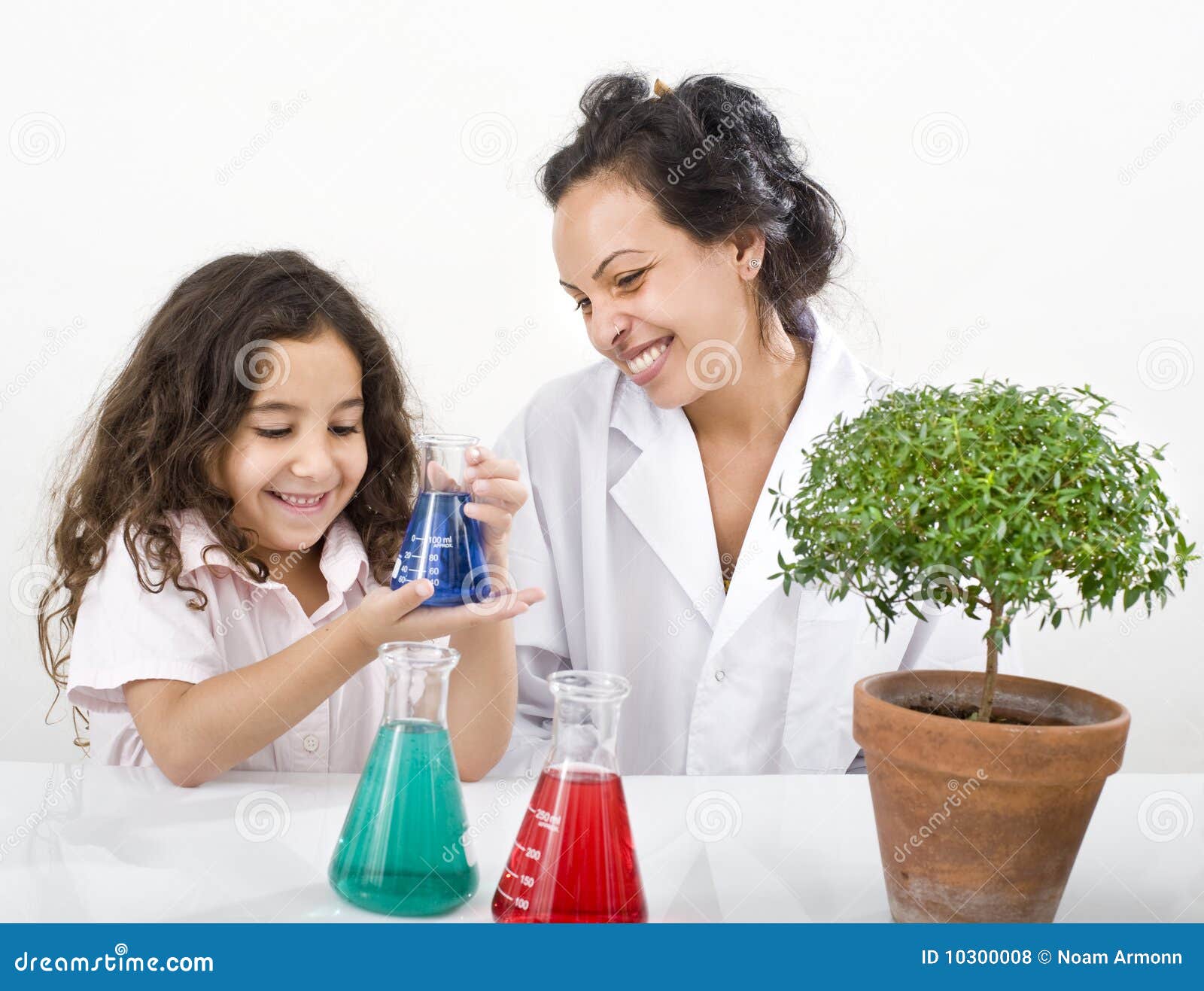 Teacher pupil sience tree stock photo. Image of learning - 10300008