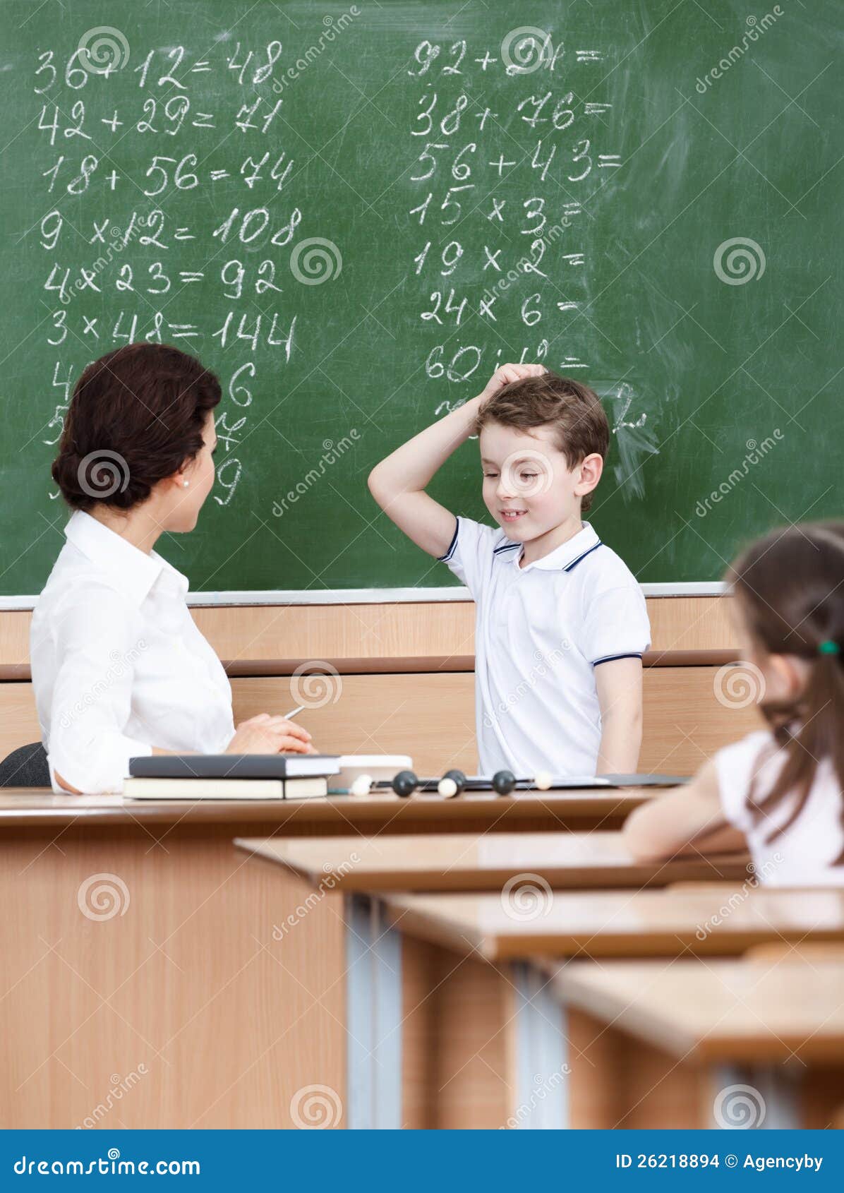 Teacher Questions the Pupil Stock Photo - Image of hands, courses: 26218894