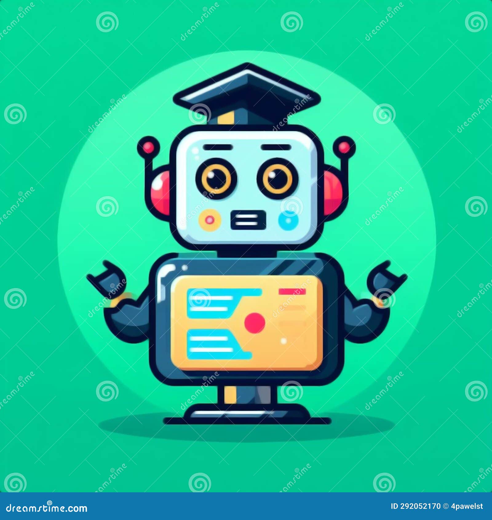 Teacher robot stock illustration. Illustration of design - 292052170