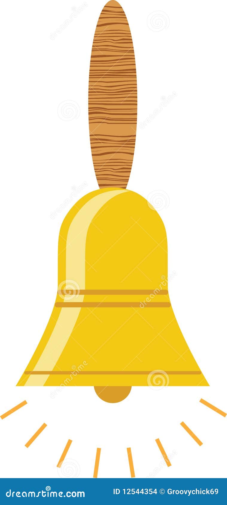 Teacher s Bell stock illustration. Illustration of student - 12544354