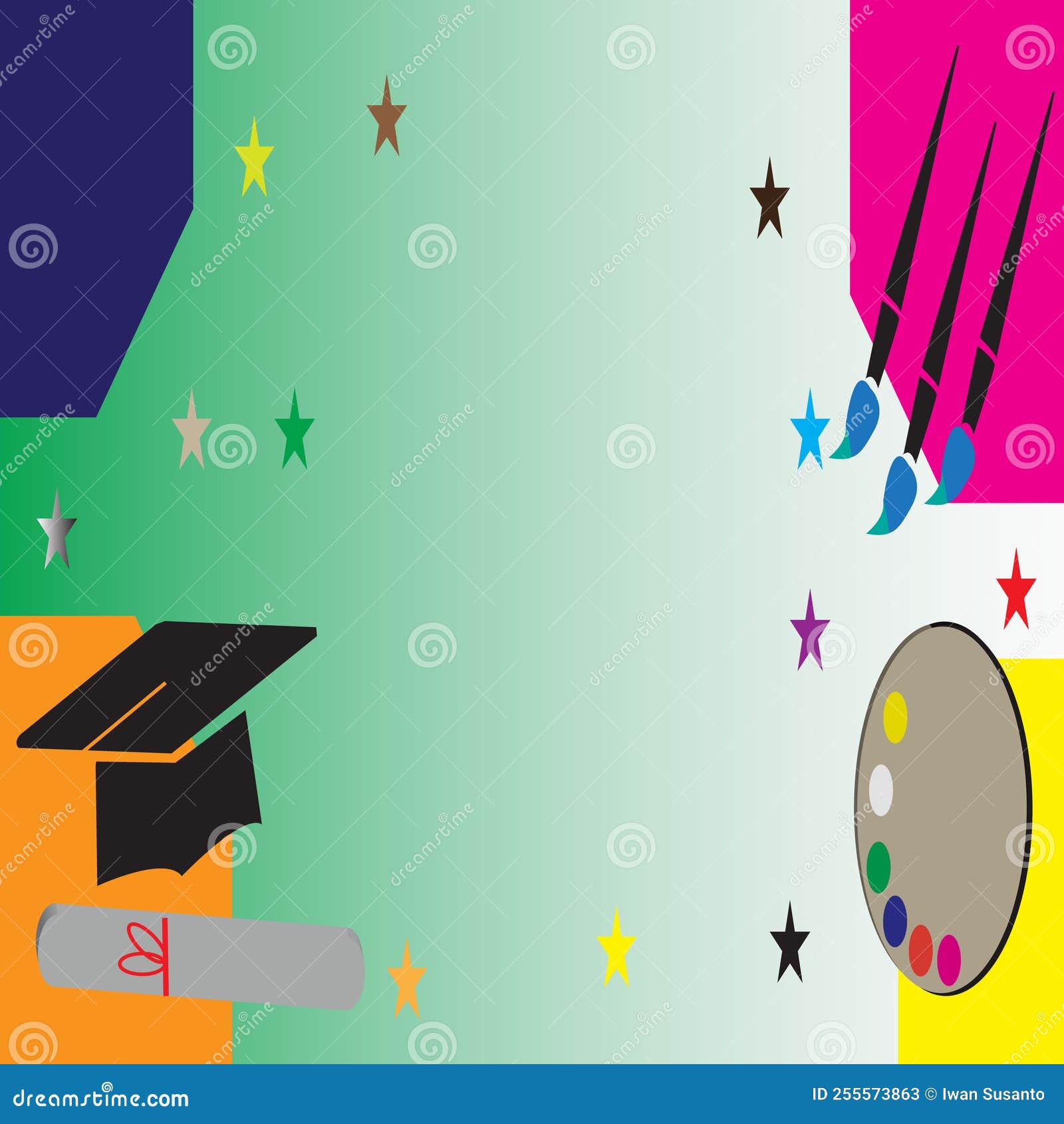 Teacher S Day Theme Abstract Background. Stock Illustration ...