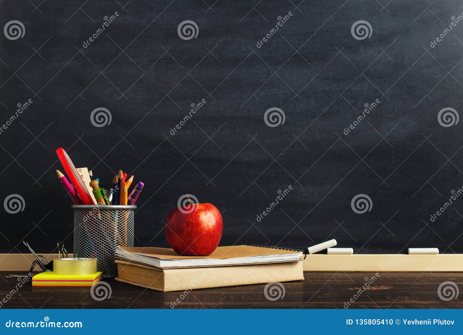 Teacher Man At Chalkboard Holding Ruler, Math Subject Concept Royalty ...