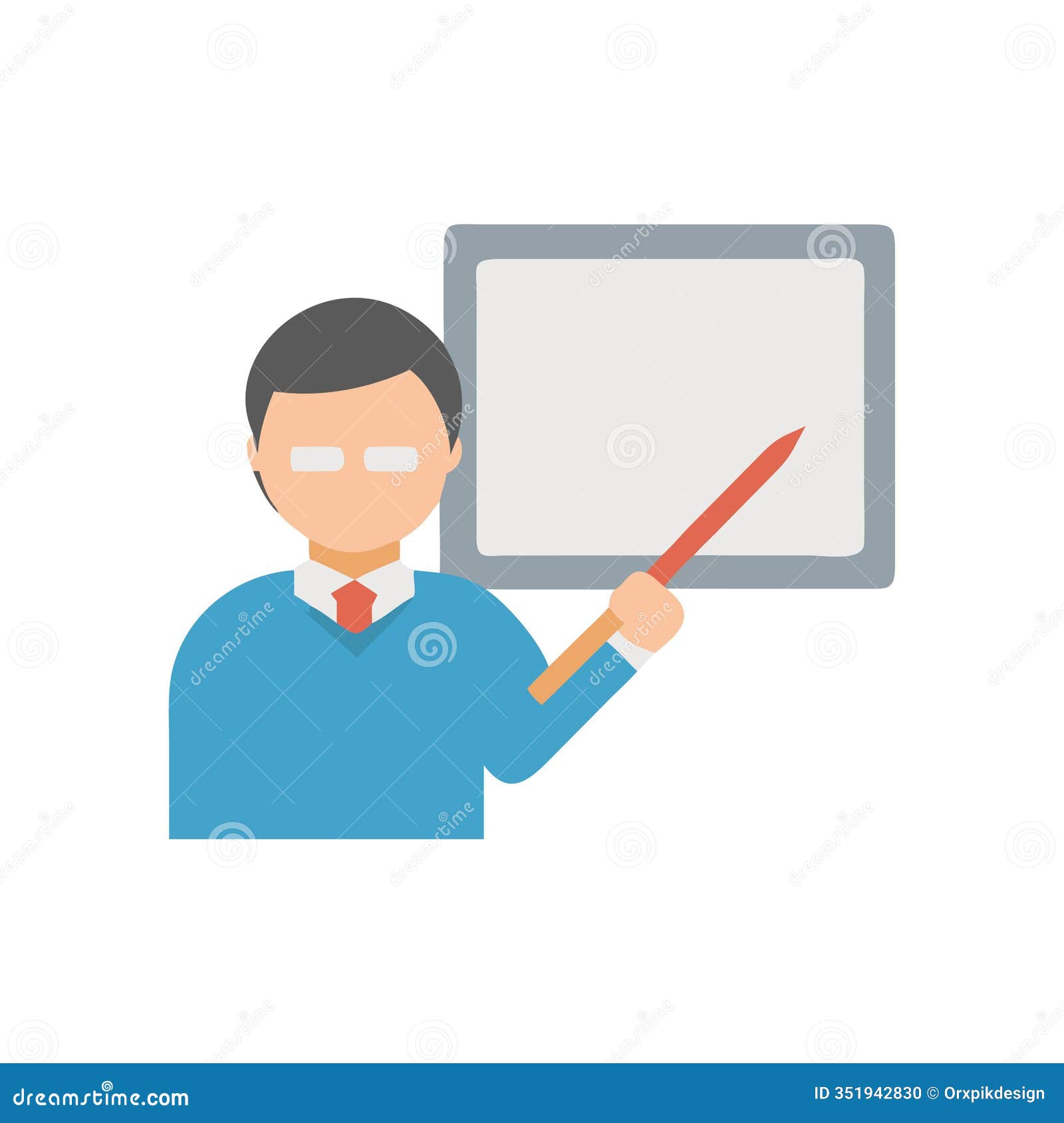 Teacher S Pointer Icon for Instruction Stock Vector - Illustration of ...
