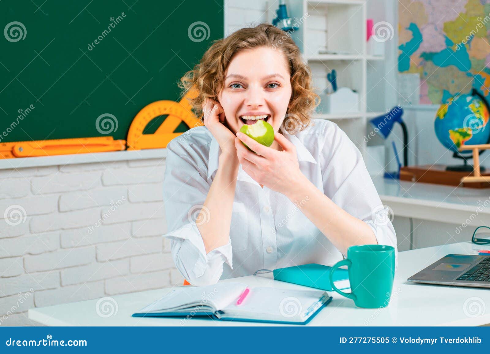 Teacher School Lunch. Education. Eating in Classroom. Study and ...