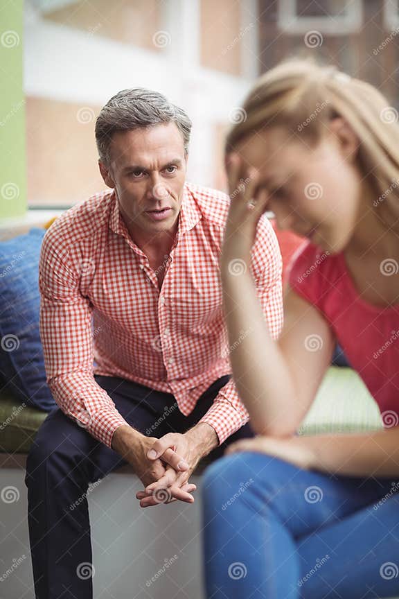 Teacher Scolding Student in Library Stock Image - Image of adult ...