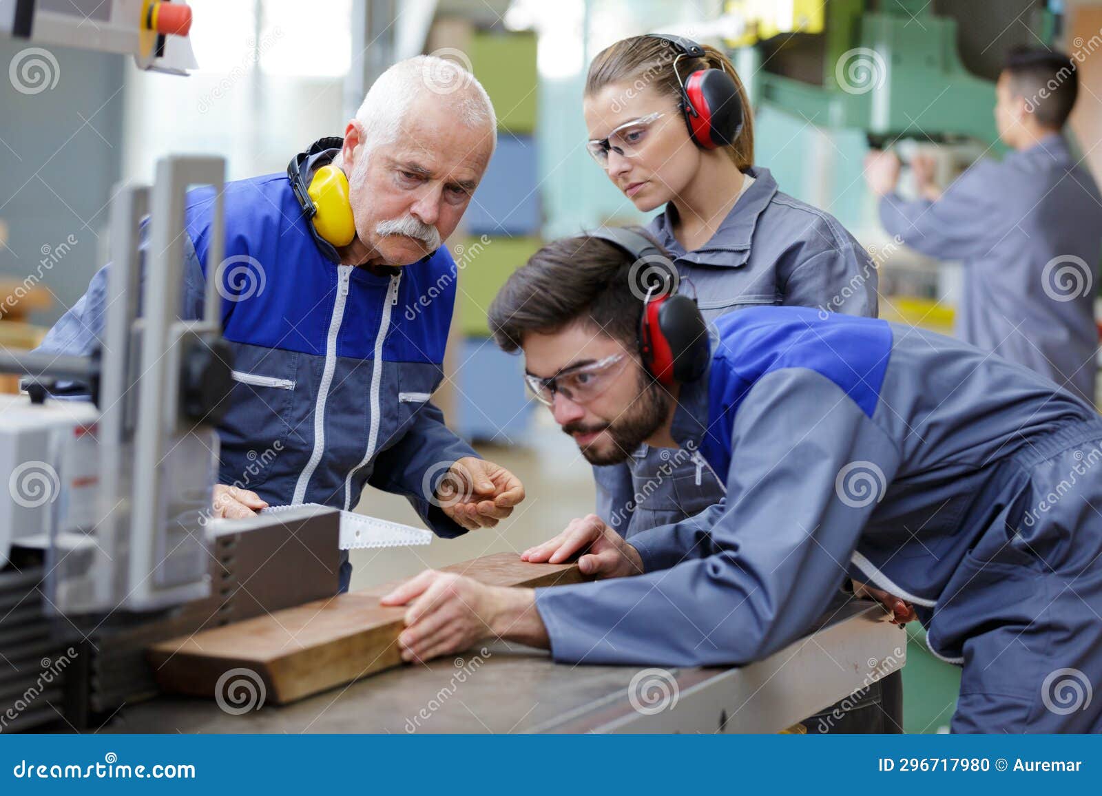 Teacher Showing Students Machine with Extractor Hose Stock Photo ...