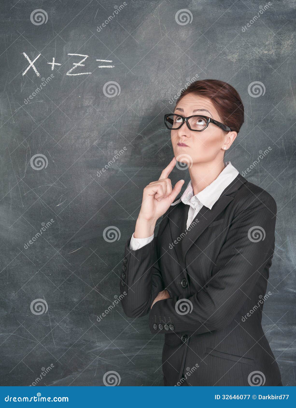 Teacher Solving Equation Stock Image | CartoonDealer.com #32646091