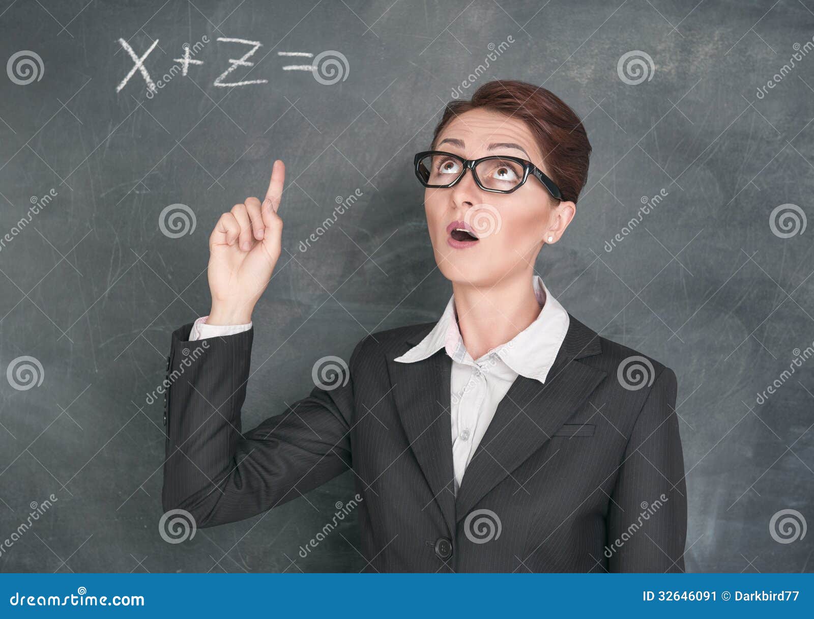 Teacher Solving Equation Stock Image | CartoonDealer.com #32646091
