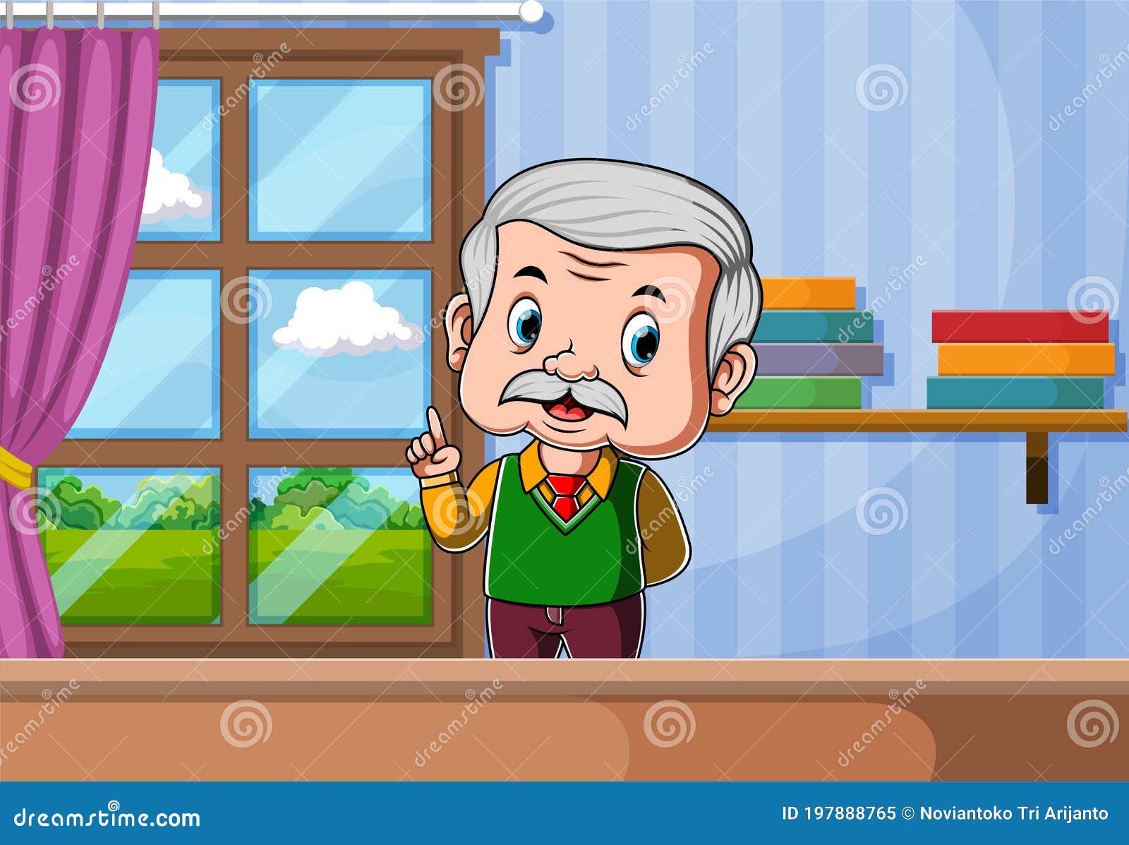 The Teacher Speaking in Front of the Class Stock Vector - Illustration ...