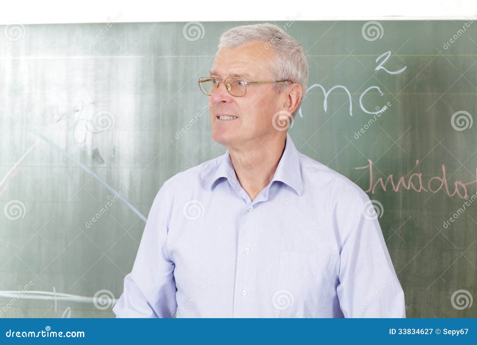 Teacher Standing in Classroom Stock Image - Image of casual, people ...