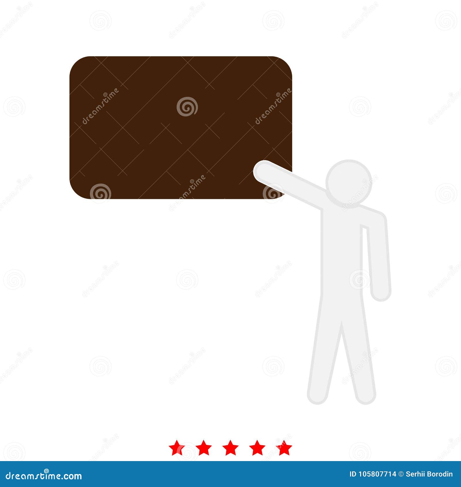 Teacher Standing Near Board Icon . Different Color Stock Vector ... Teacher Standing Near Board Icon . Different Color Stock Vector ...