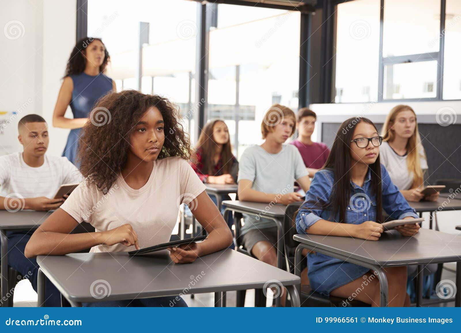 Teacher Stands at the Back of Her High School Class Stock Image - Image ... Teacher Stands at the Back of Her High School Class Stock Image - Image ...