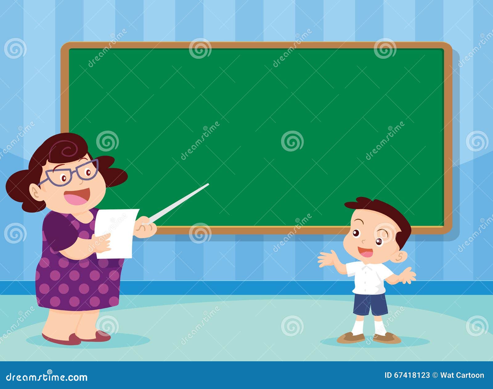 Teacher and studen stock vector. Illustration of raising - 67418123
