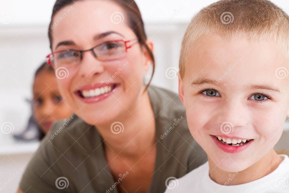 Teacher and student stock image. Image of creative, children - 15864151