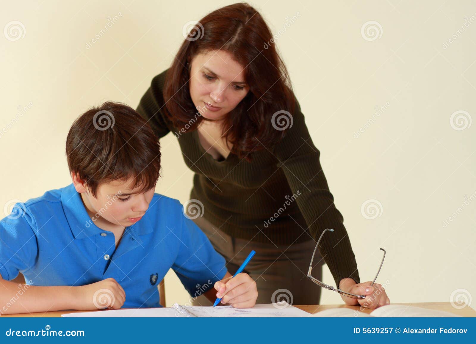 Teacher and student stock image. Image of studying, grade - 5639257